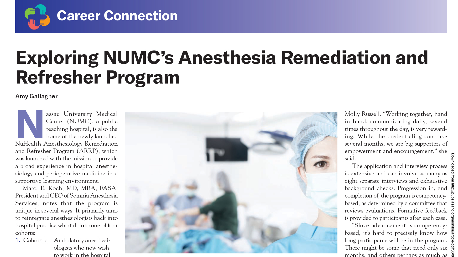 Exploring NUMC’s Anesthesia Remediation and Refresher Program ...